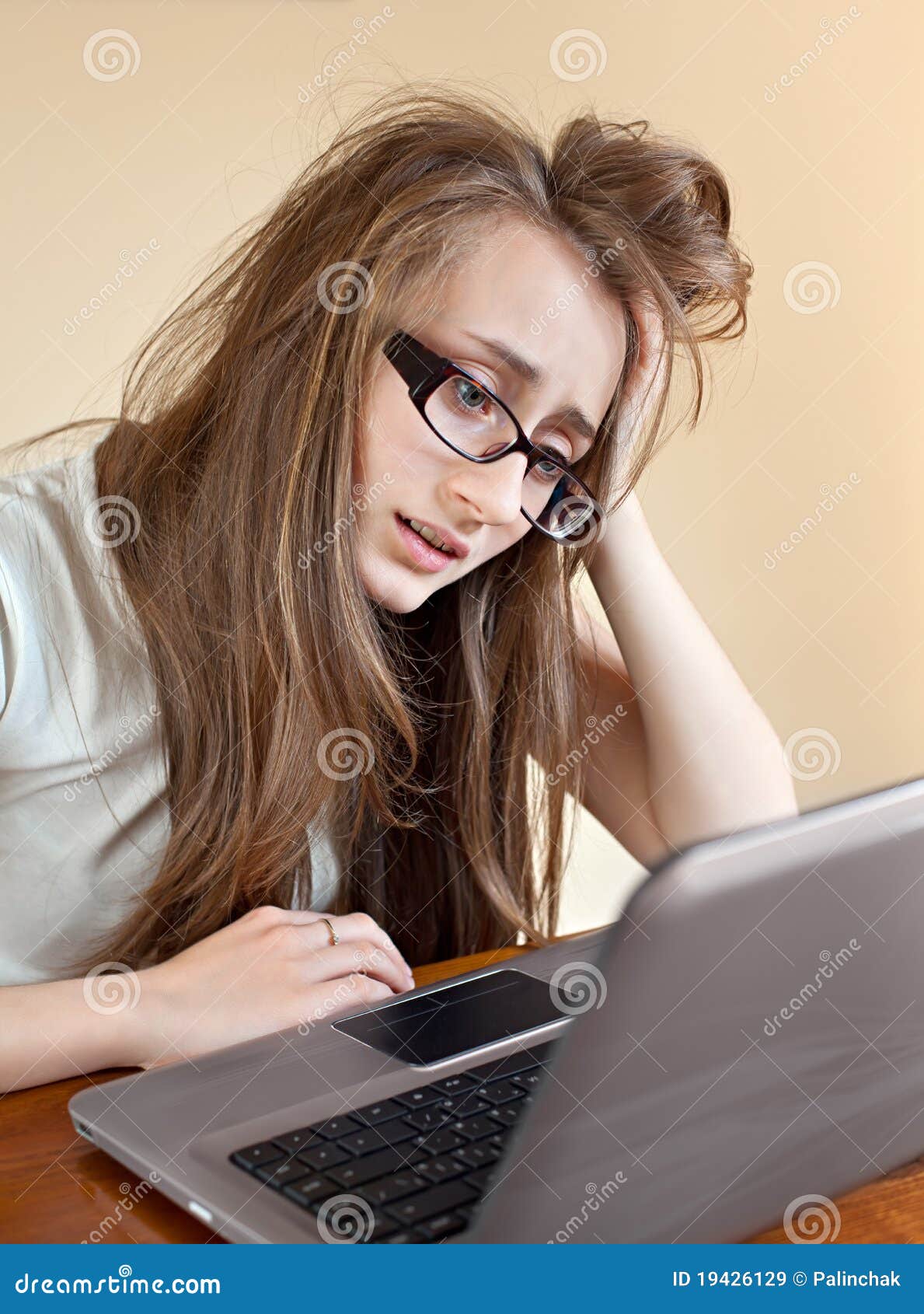 Computer Problems stock image. Image of female, destroyed - 19426129