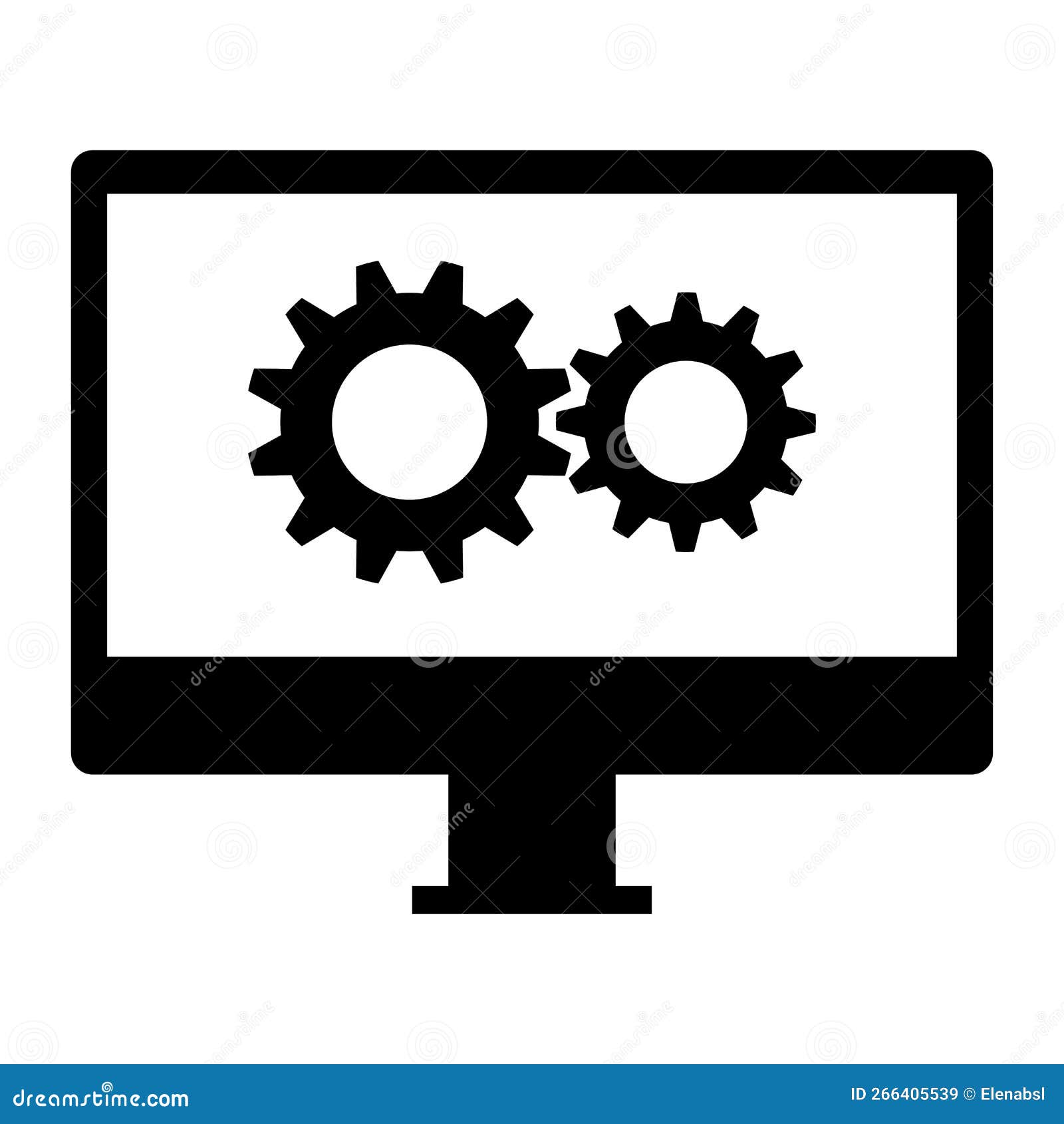 Computer Processing Data and System Optimization Icon Stock Vector ...