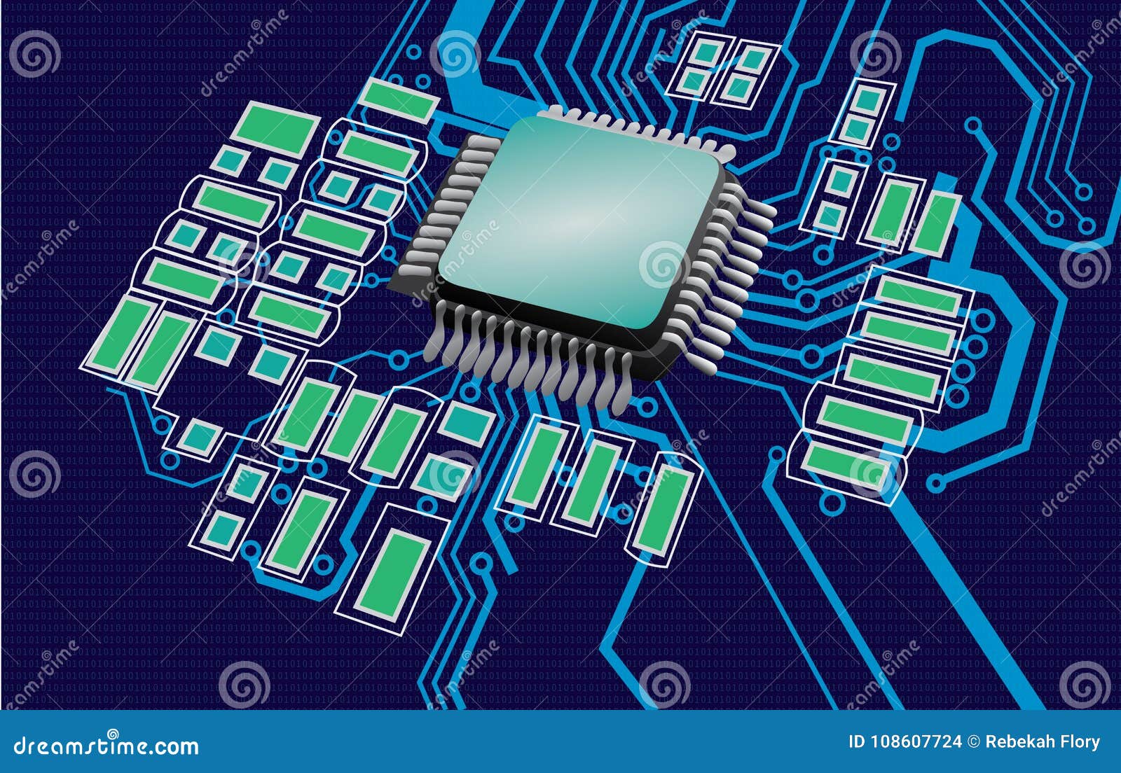 Computer Processing Unit Technology Stock Illustration Illustration