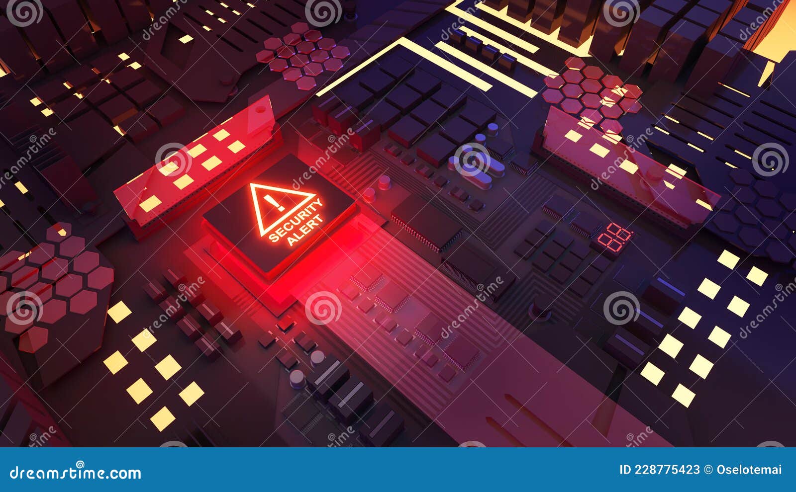 Computer Processing Work Notify A Security Puter System Notification Security Alert