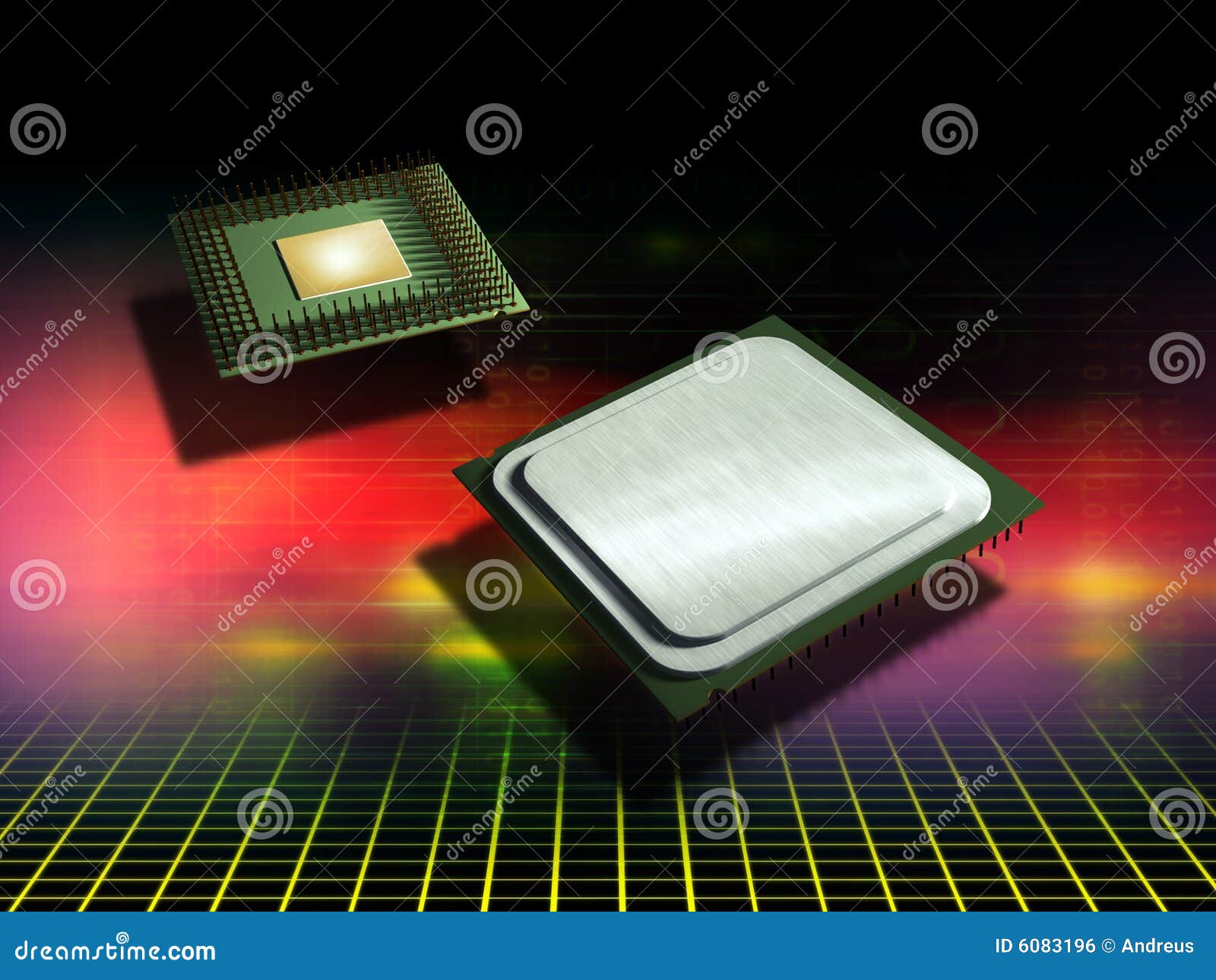 Computer processor stock illustration. Illustration of dual - 6083196
