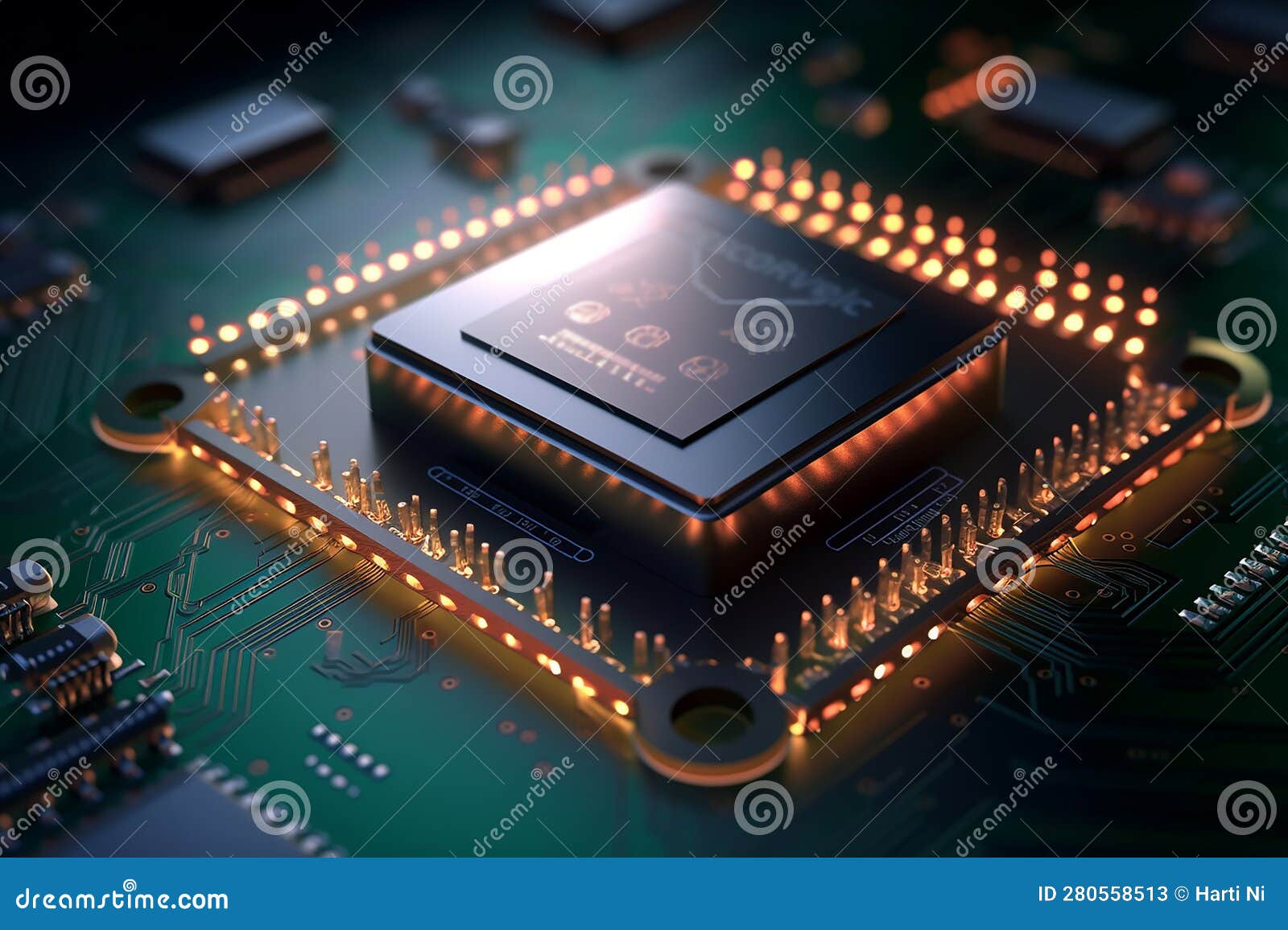 Computer Processor Central Processing Unit with Integrated Chip on ...