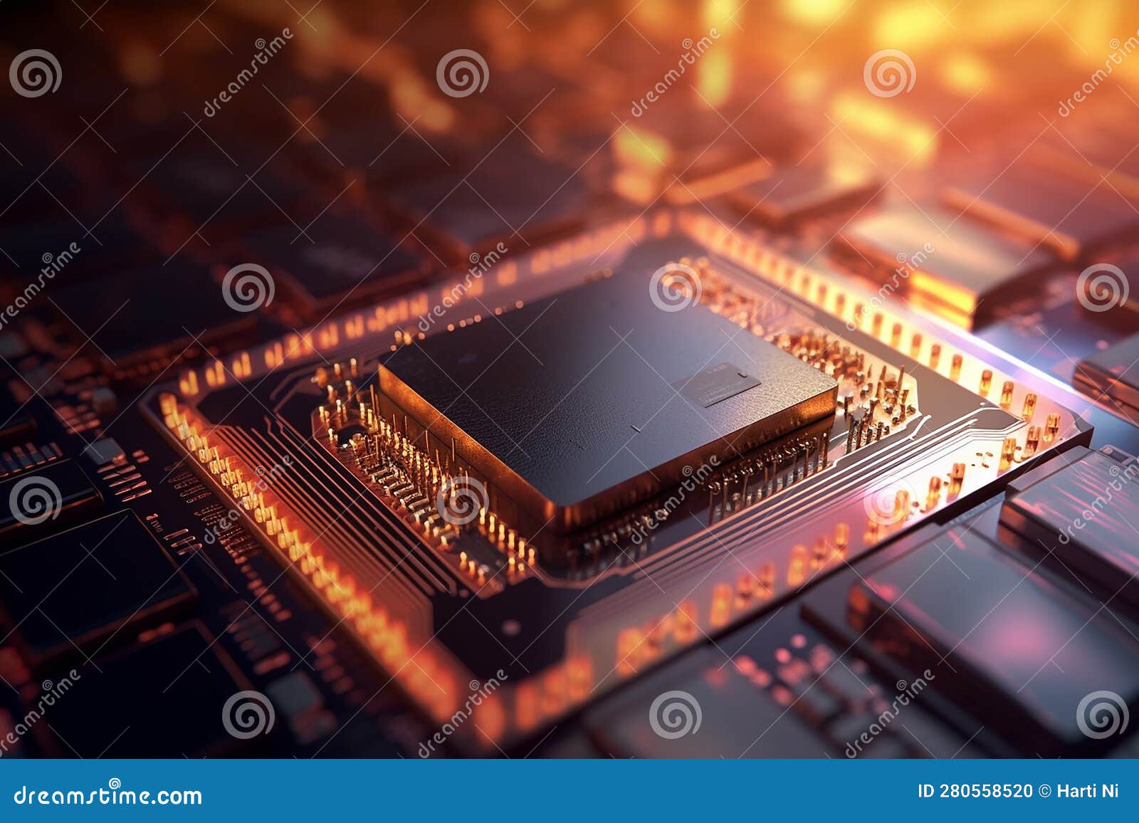 Computer Processor Central Processing Unit with Integrated Chip on ...