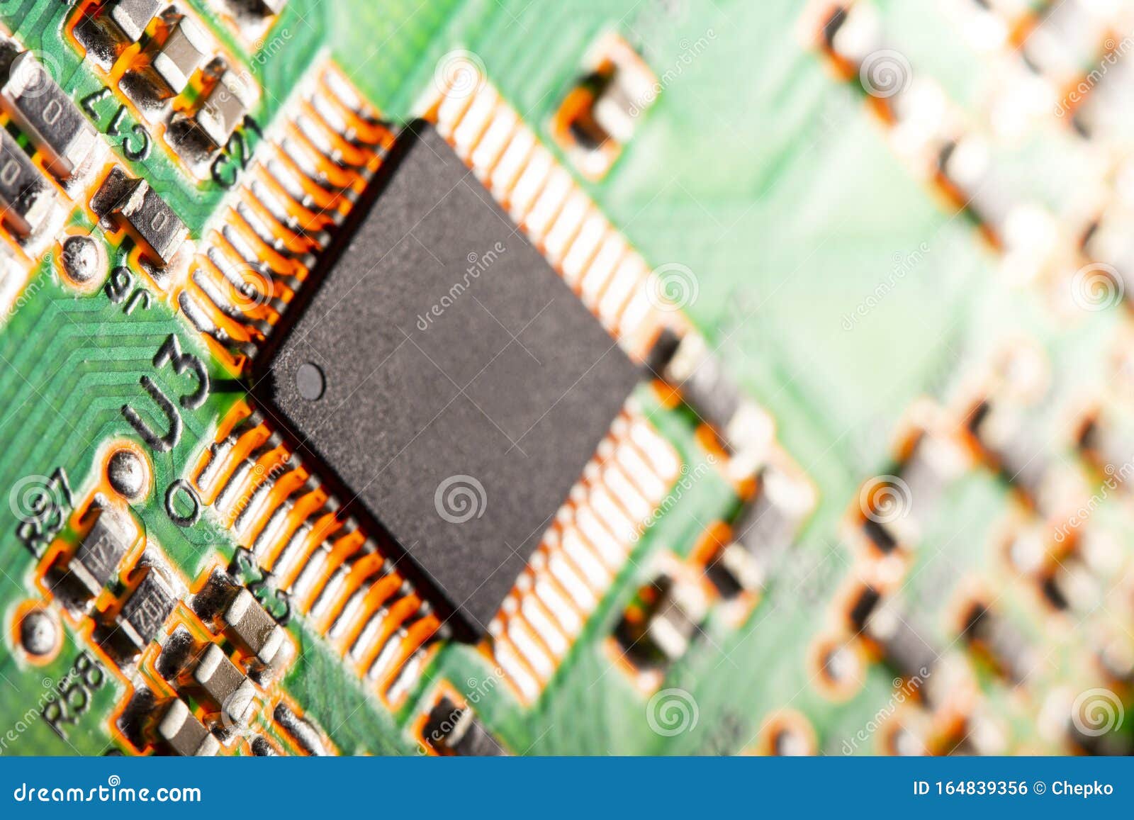 Computer Processor Chip on a Circuit Board with Microchips and Other ... Computer Processor Chip on a Circuit Board with Microchips and Other ...
