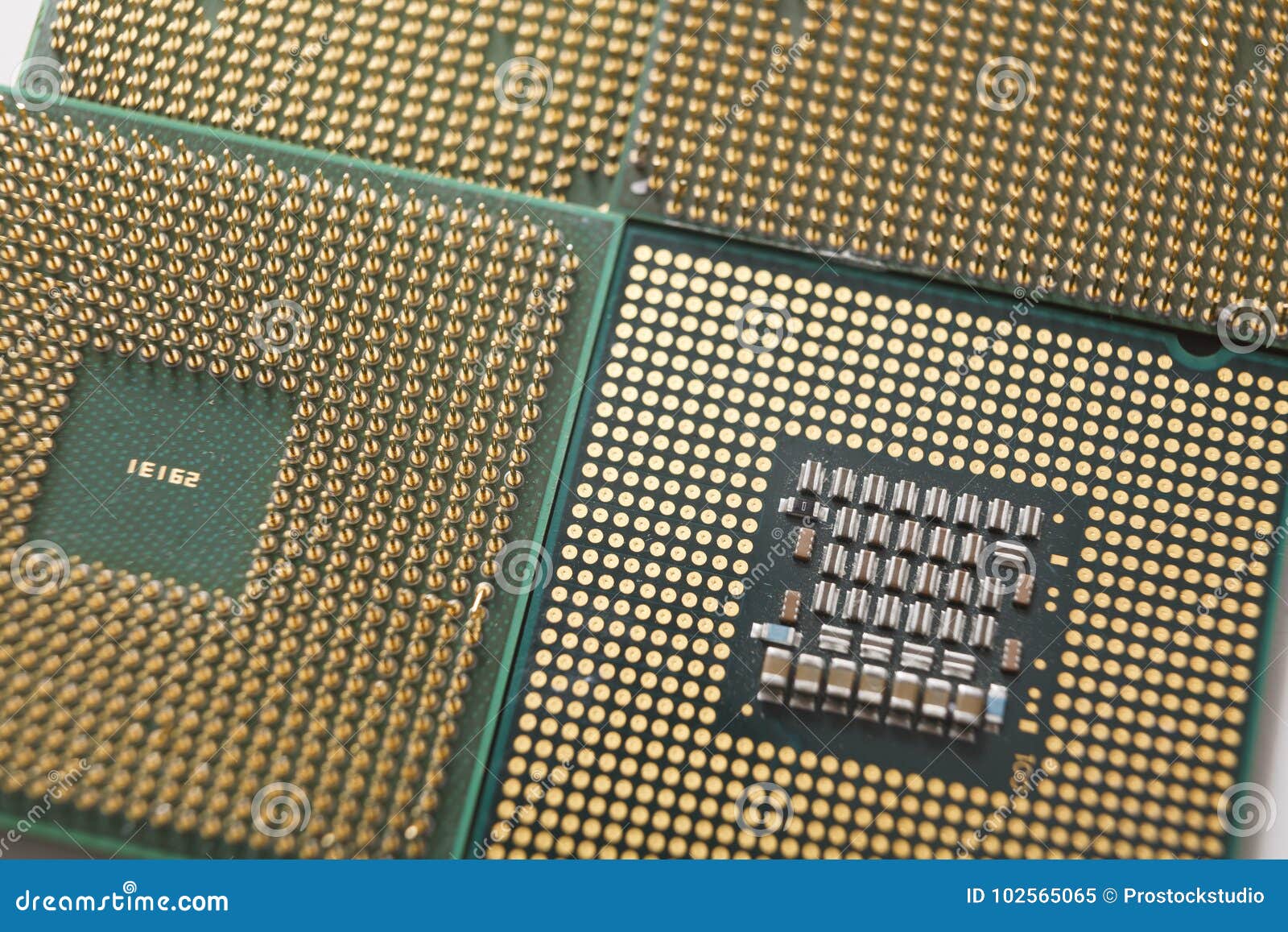 Computer Processor Chip Close-up. Stock Image - Image of element ...