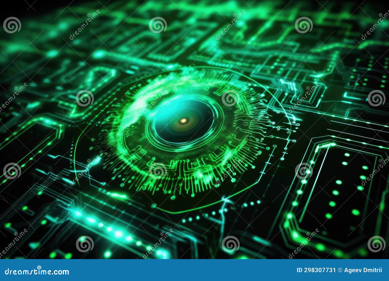 Computer Processor Circuit Network Abstract Engineering Communication Science Digital Hardware ...