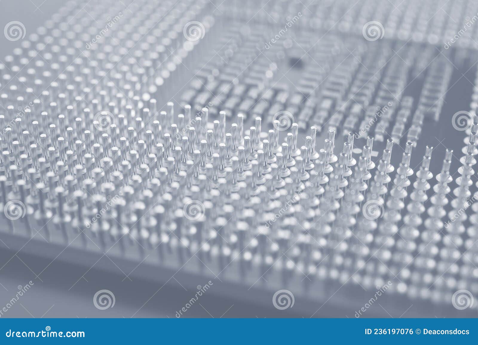 Computer Processor Close-up. Light Gray Tinted Background or Backdrop ...
