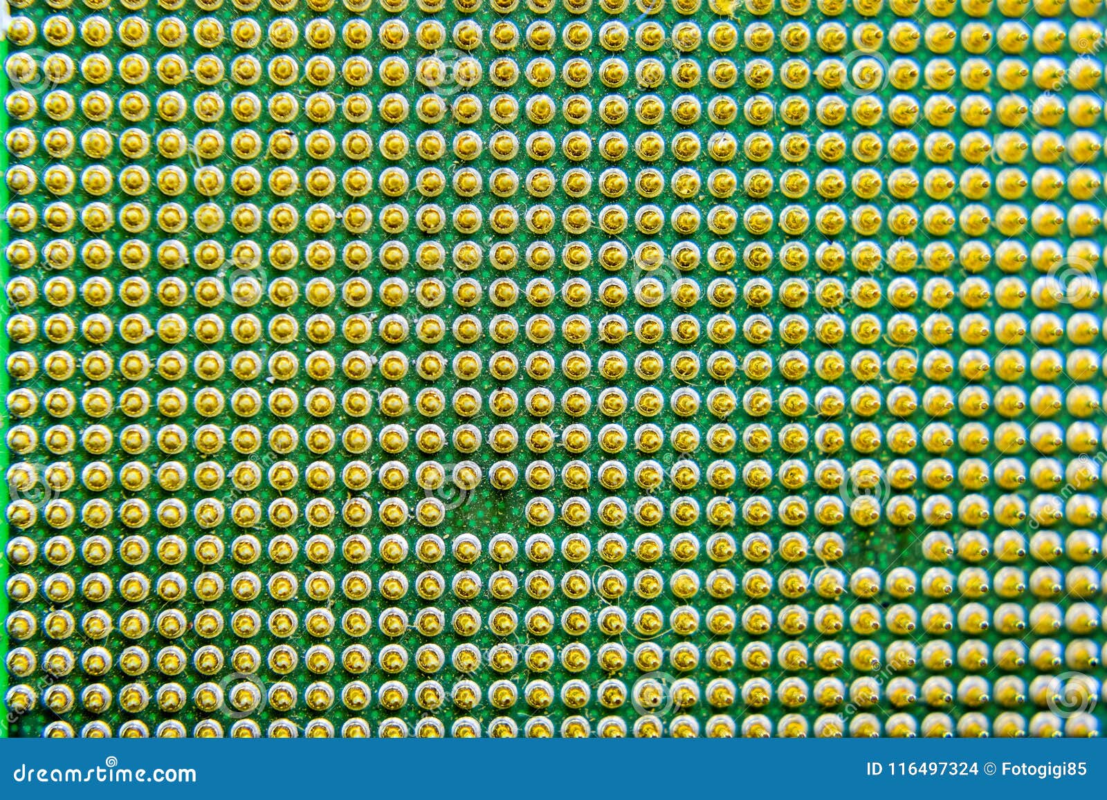 Computer Processor, Contact Feet. Electronic Board with Electrical ...