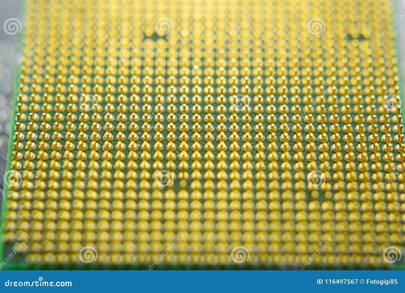 Computer Processor, Contact Feet. Electronic Board with Electrical ...