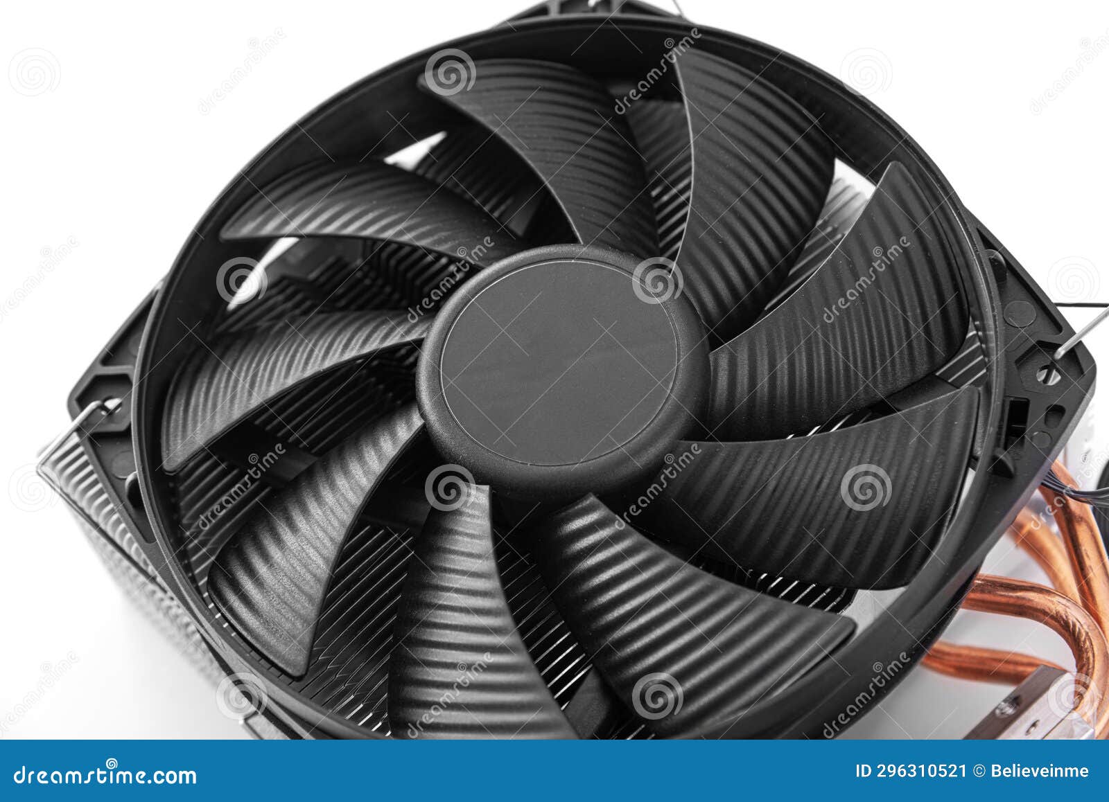 Computer Processor Cooling Cooler on White Background. Stock Image ...