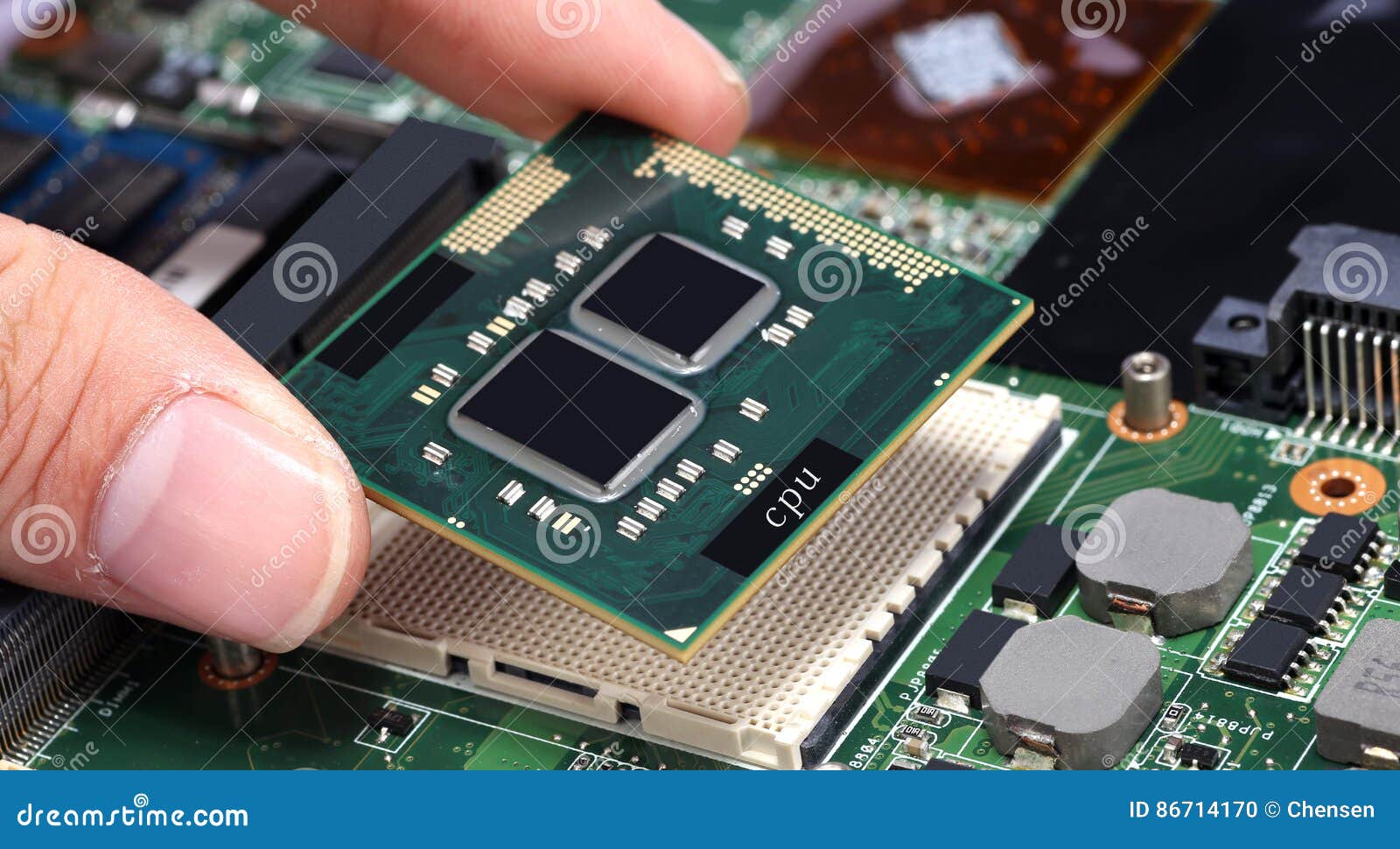 Computer processor cpu stock photo. Image of electrical - 86714170