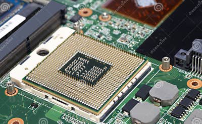 Computer processor cpu stock photo. Image of design, golden - 86713850