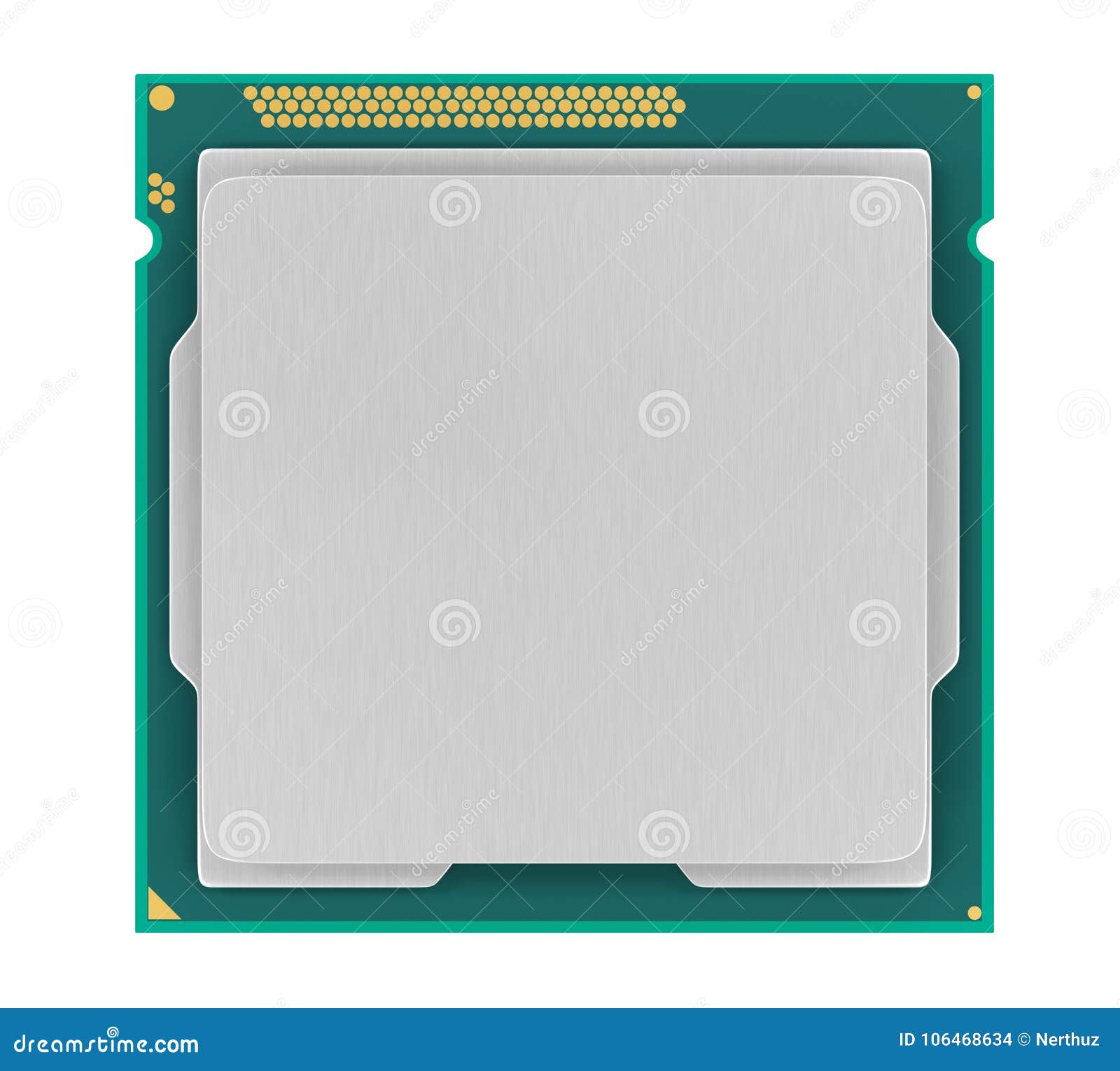 Computer Processor CPU Isolated Stock Illustration - Illustration of ...