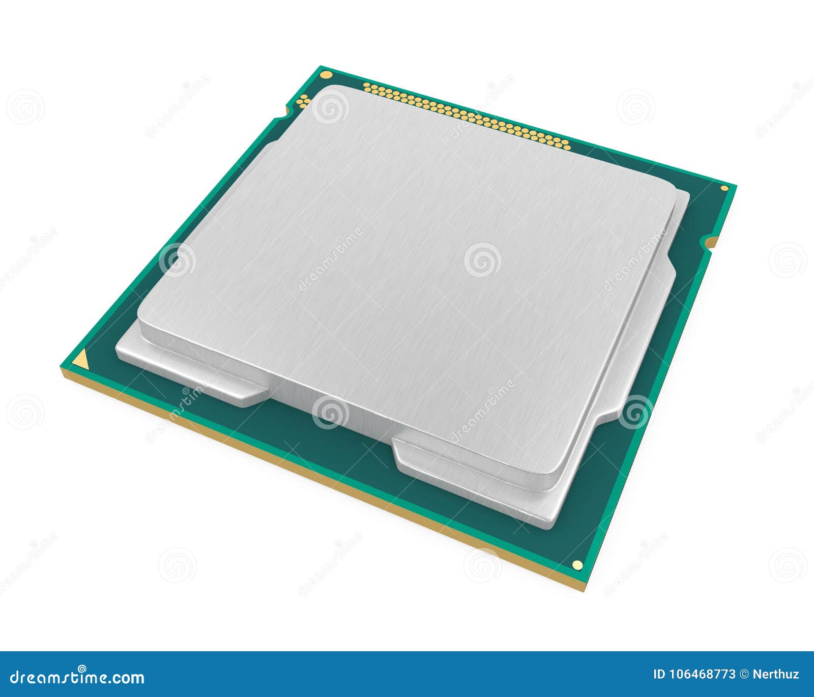 Computer Processor CPU Isolated Stock Illustration - Illustration of ...