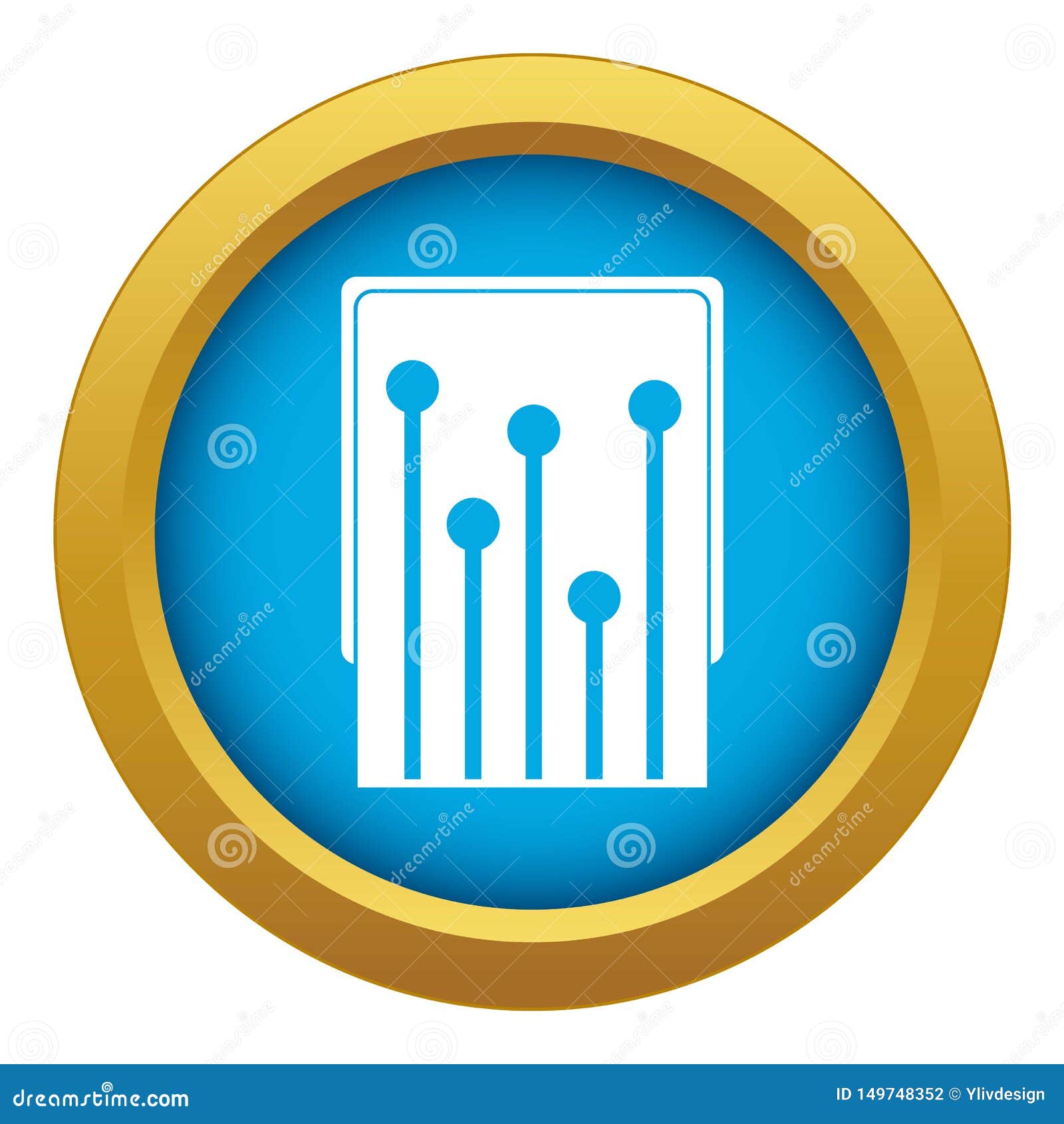 Computer Processor Icon Blue Vector Isolated Stock Vector ...