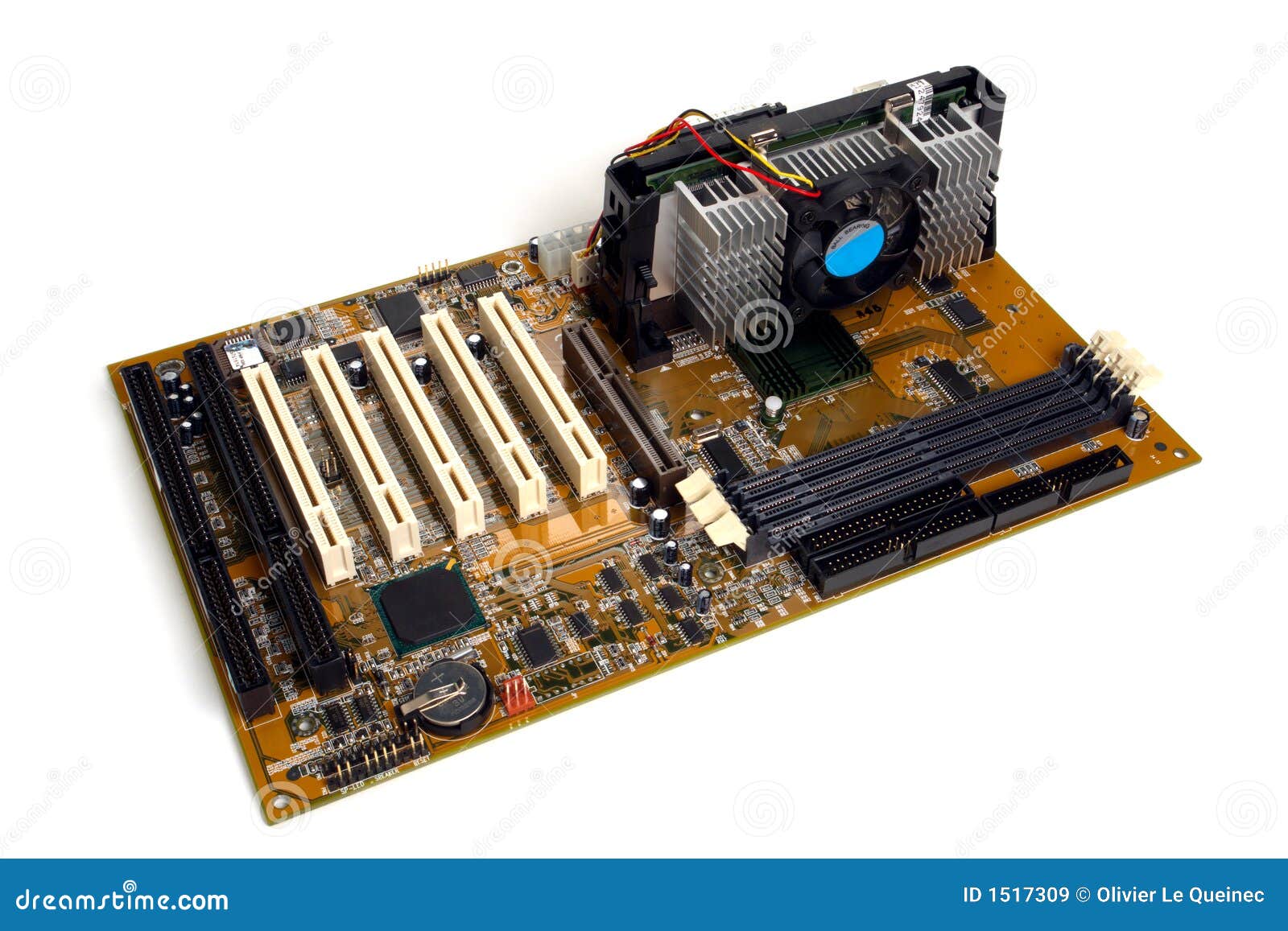 Computer Processor Motherboard With Card Slots Royalty Free Stock ... Computer Processor Motherboard With Card Slots Royalty Free Stock ...