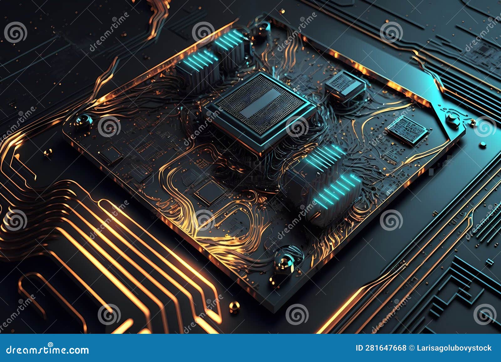 Computer Processor Motherboard System Graphic Stock Photo - Image of ...