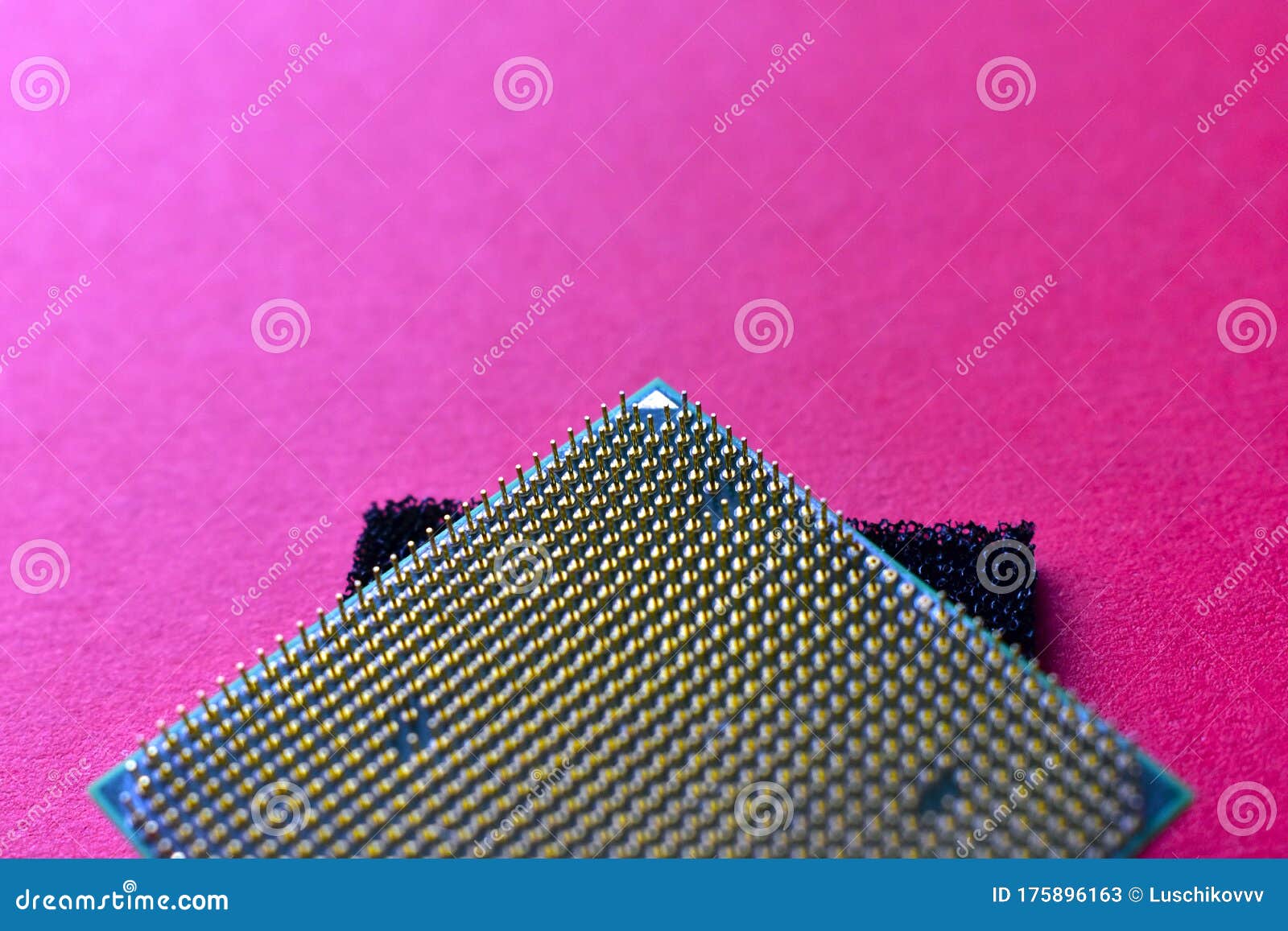 Computer Processor on an Orange Background on Both Sides Stock Image ...
