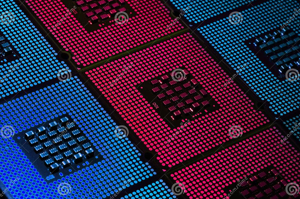 Computer Processors Aligned with Abstract Lighting Effects ...