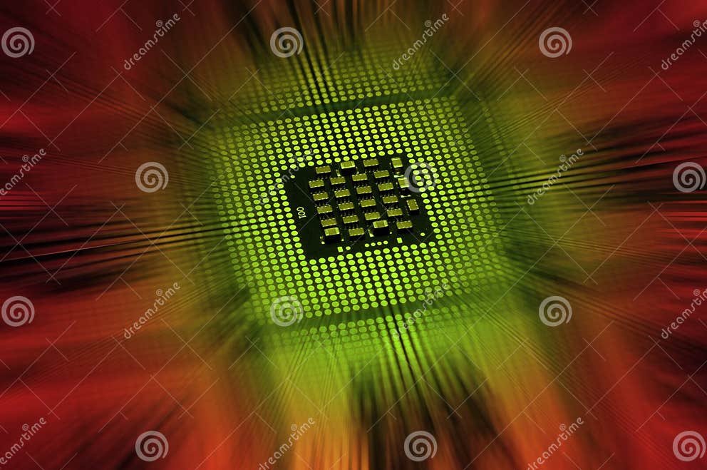 Computer Processors Aligned with Abstract Lighting Effects ...