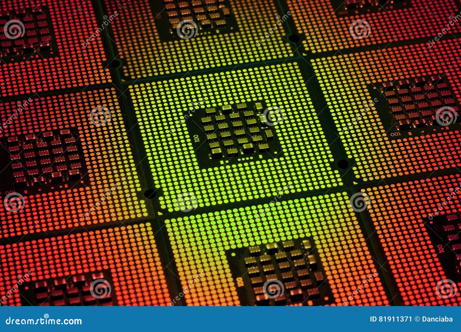 Computer Processors Aligned with Abstract Lighting Effects ...