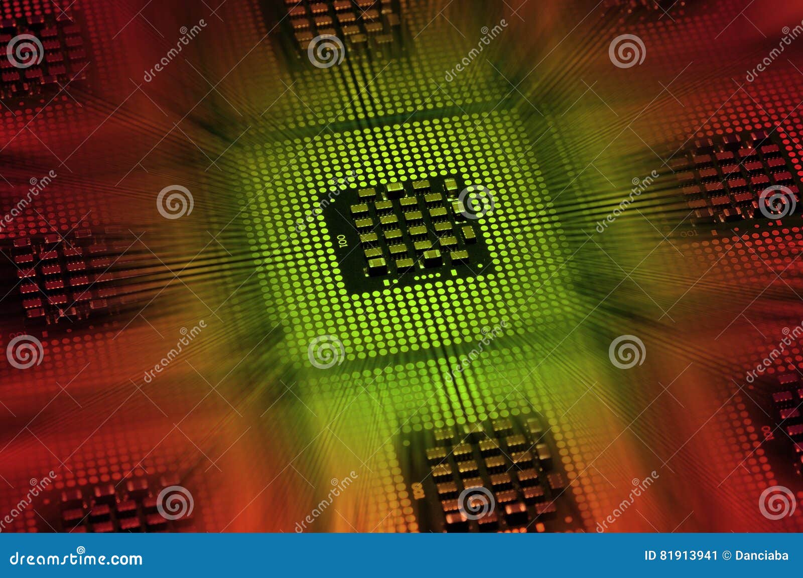 Computer Processors Aligned with Abstract Lighting Effects ...