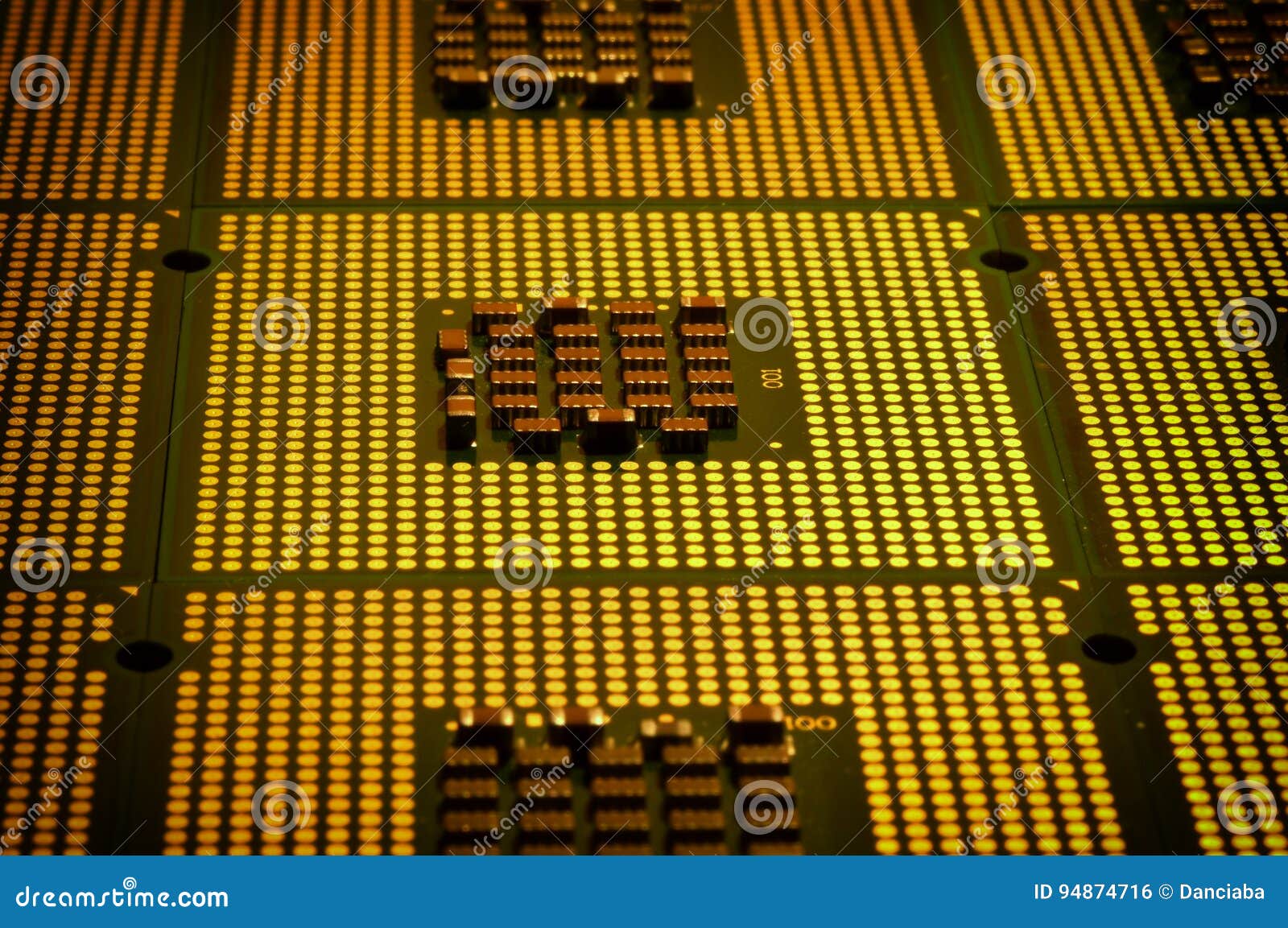 Computer Processors Aligned. Cpu Computer Background Stock Photo ...