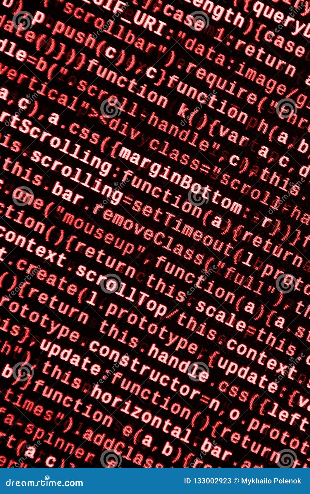 Computer Program Preview Programming Code Typing Stock Image Image