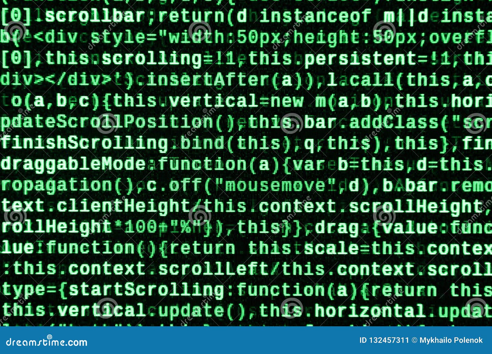 Computer Program Preview Programming Code Typing Stock Image Image Of Html Text 132457311