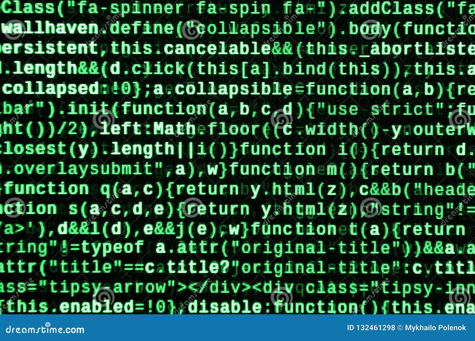 Computer Program Preview. Programming Code Typing Stock Photo - Image ...