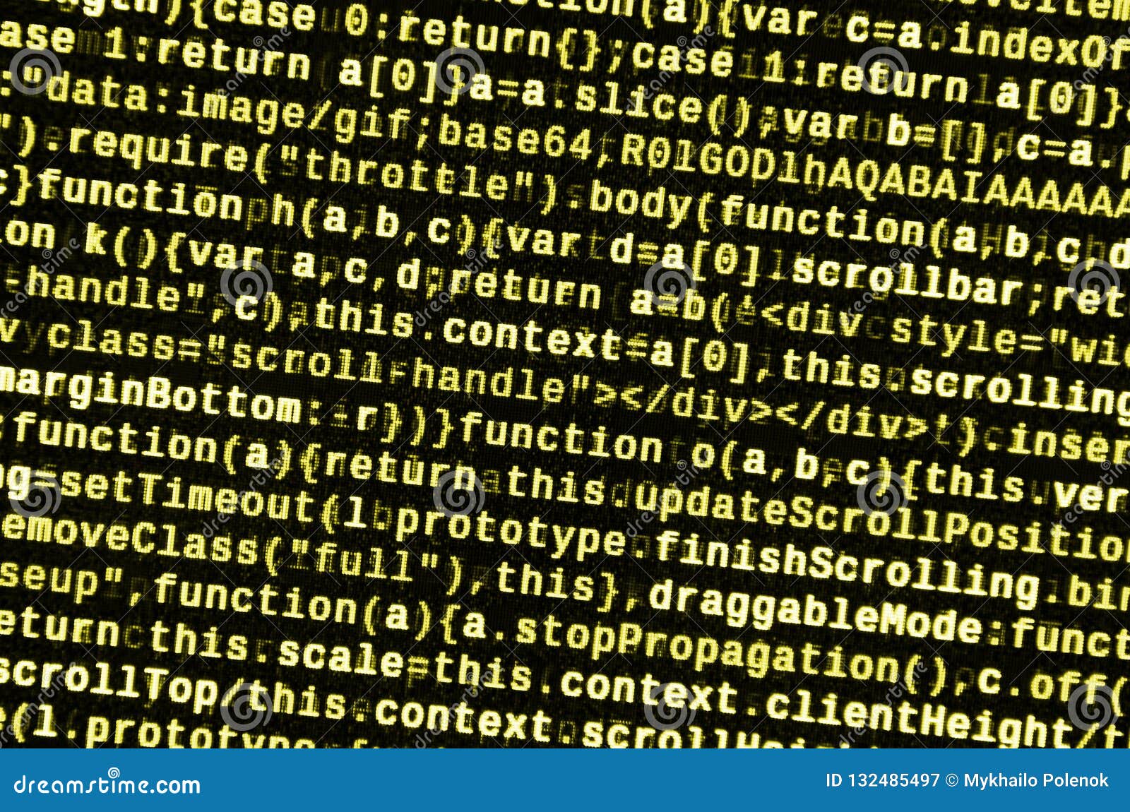 Computer Program Preview. Programming Code Typing Stock Illustration - Illustration of monitor ...