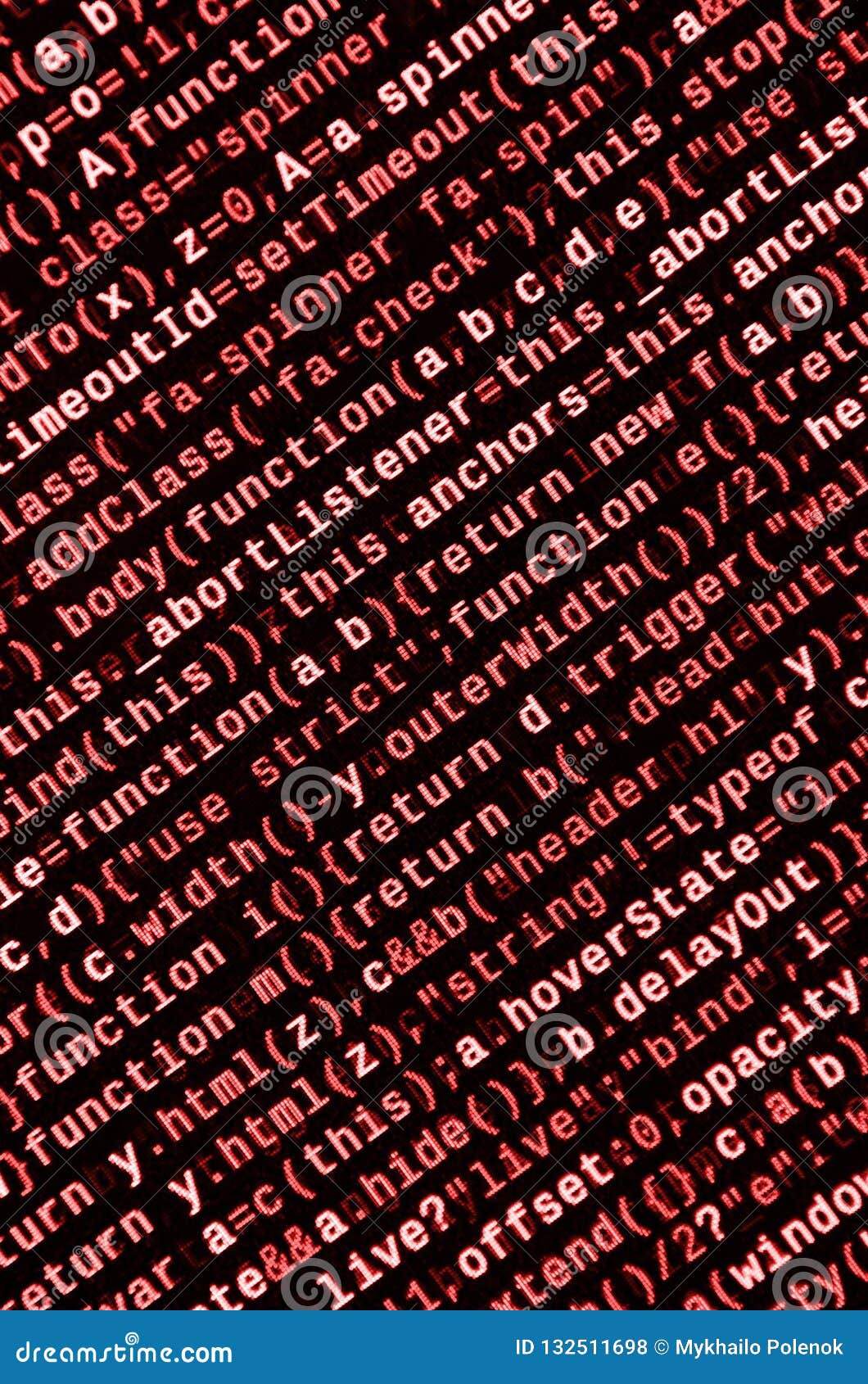 Computer Program Preview. Programming Code Typing Stock Photo - Image ...