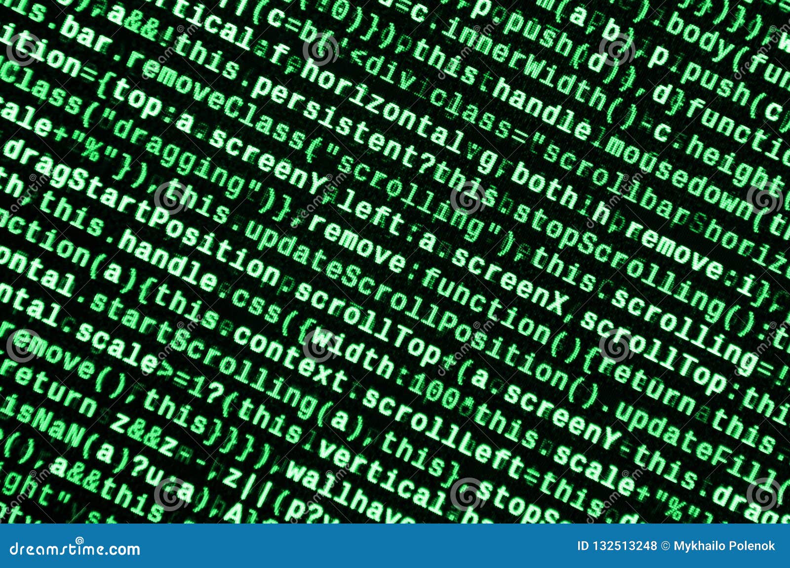 Computer Program Preview. Programming Code Typing Stock Photo - Image ...