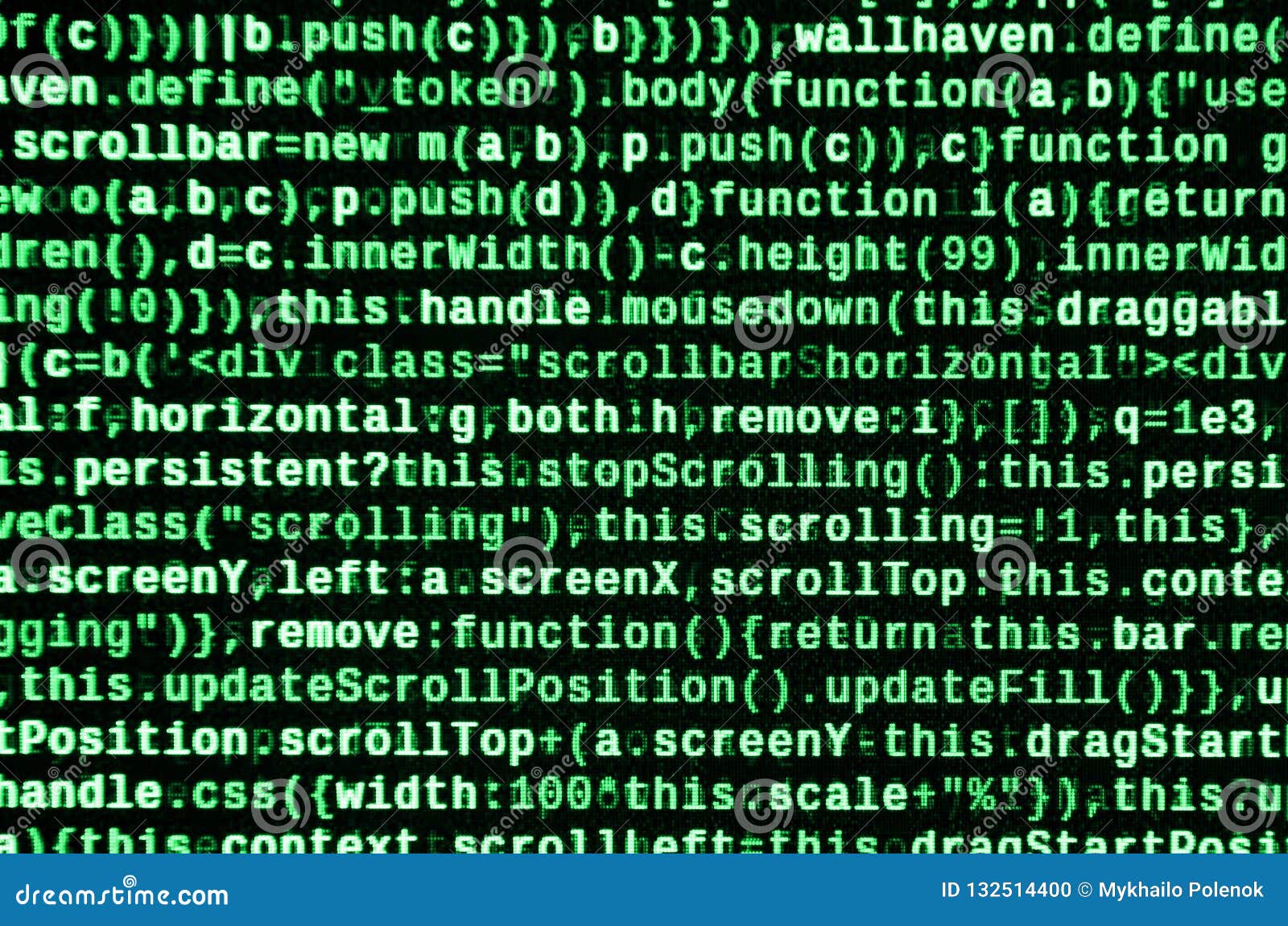 Computer Program Preview. Programming Code Typing Stock Photo - Image ...