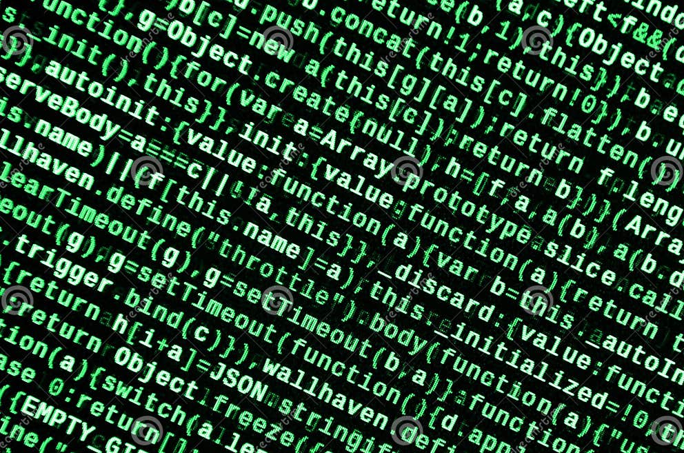 Computer Program Preview. Programming Code Typing Stock Image - Image ...