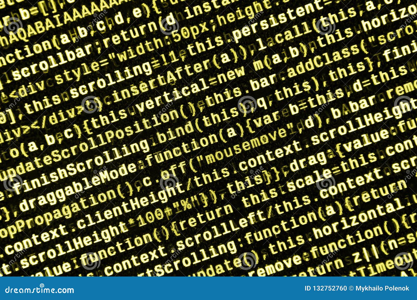 Computer Program Preview. Programming Code Typing Stock Photo - Image ...