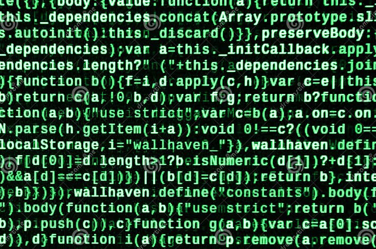 Computer Program Preview. Programming Code Typing Stock Image - Image ...
