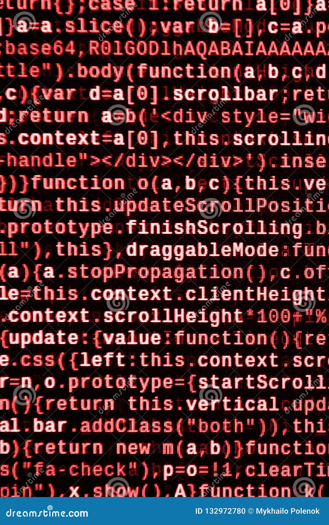 Computer Program Preview. Programming Code Typing Stock Photo - Image of website, text: 132972780