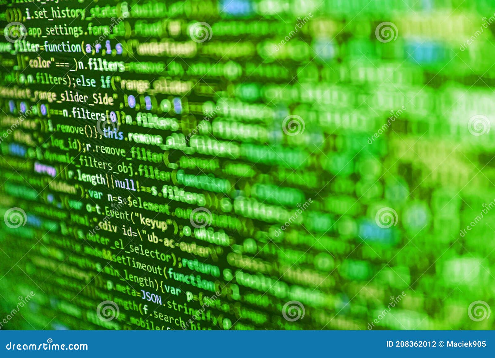 Computer Program Preview Script On Computer With Source Code Software Background Technology