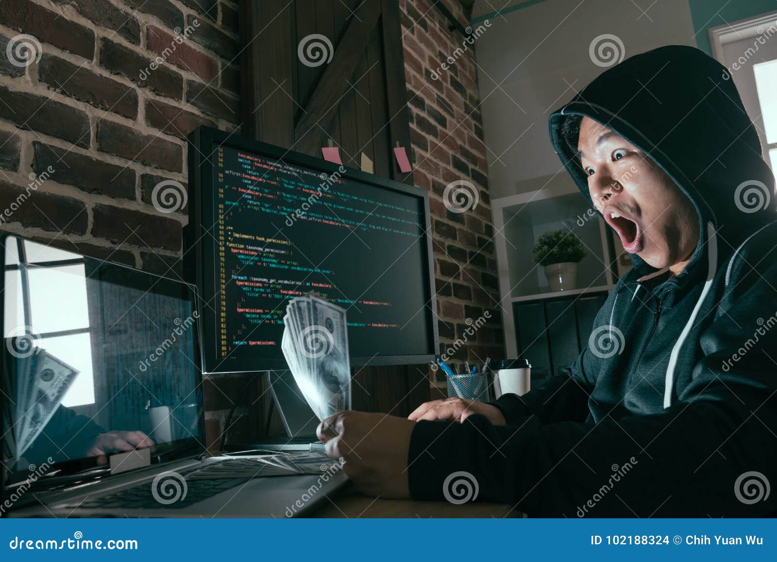 Computer Programmer Design Bad Data Internet Virus Stock Photo - Image ...
