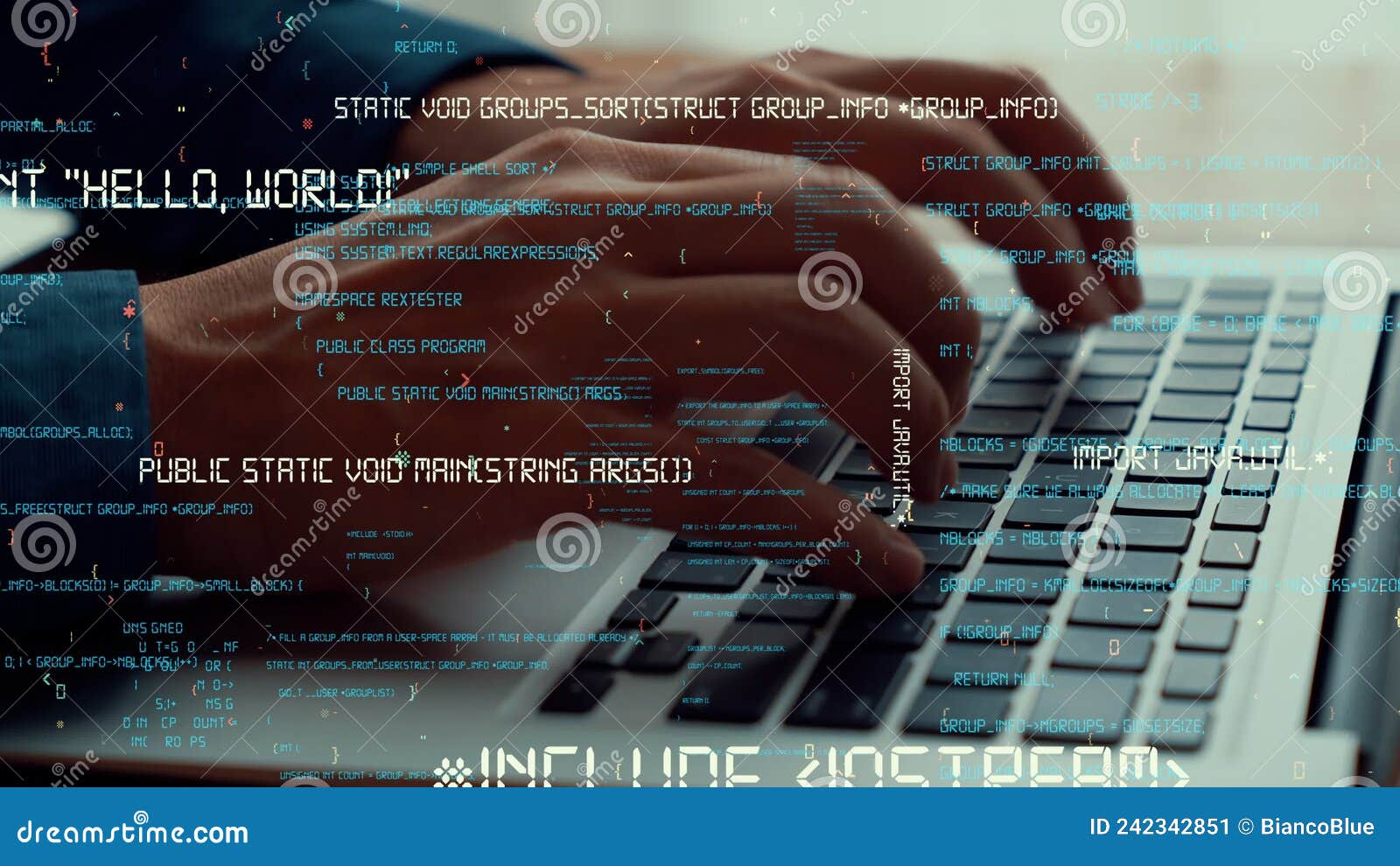 Computer Programmer Uses Capable Laptop Computer To Develop Programming Code Stock Video - Video ...