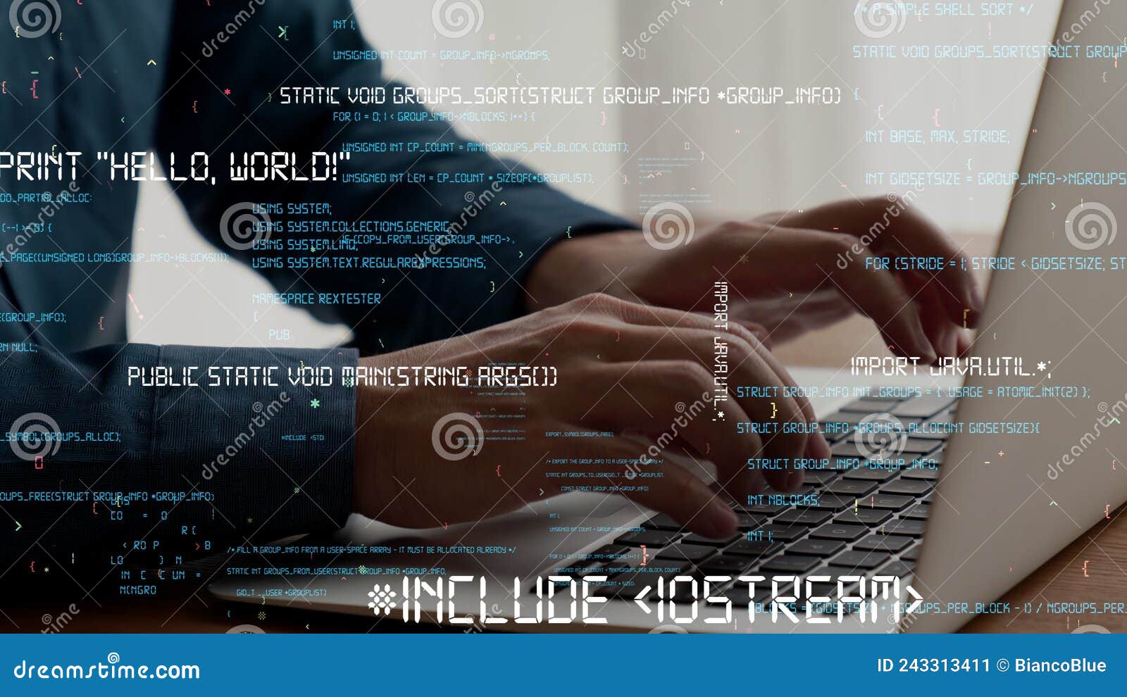 Computer Programmer Uses Capable Laptop Computer To Develop Programming ... Computer Programmer Uses Capable Laptop Computer To Develop Programming ...