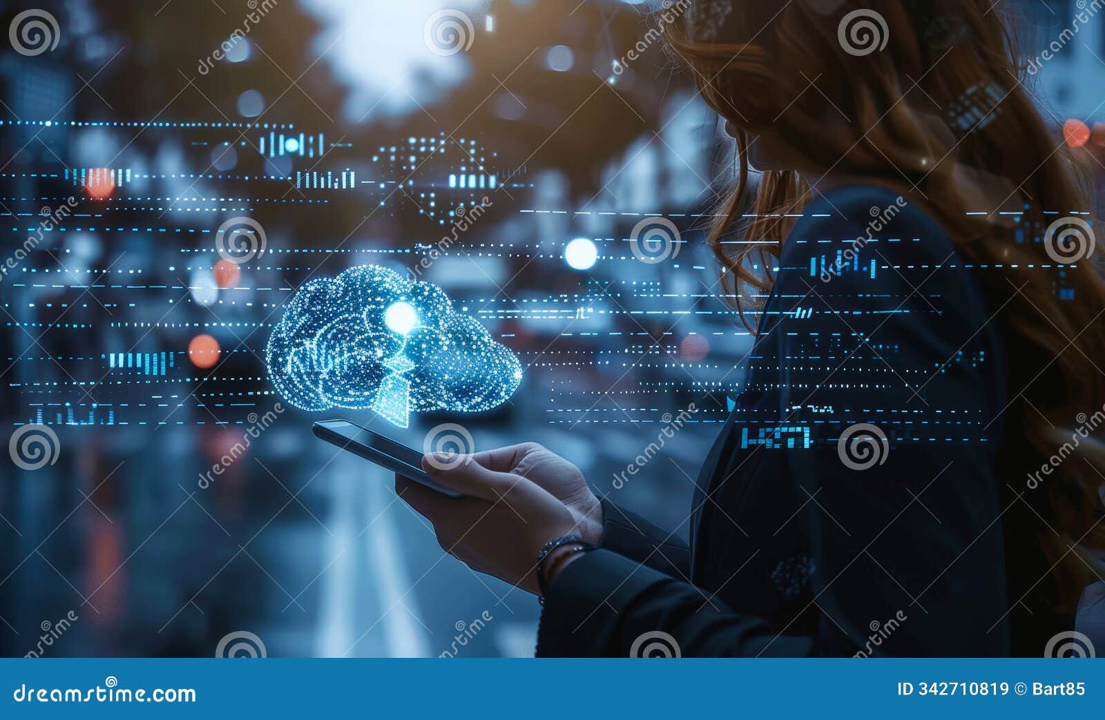 Computer Programmer Working with AI Machine Learning Data Management System on Digital Tablet ...