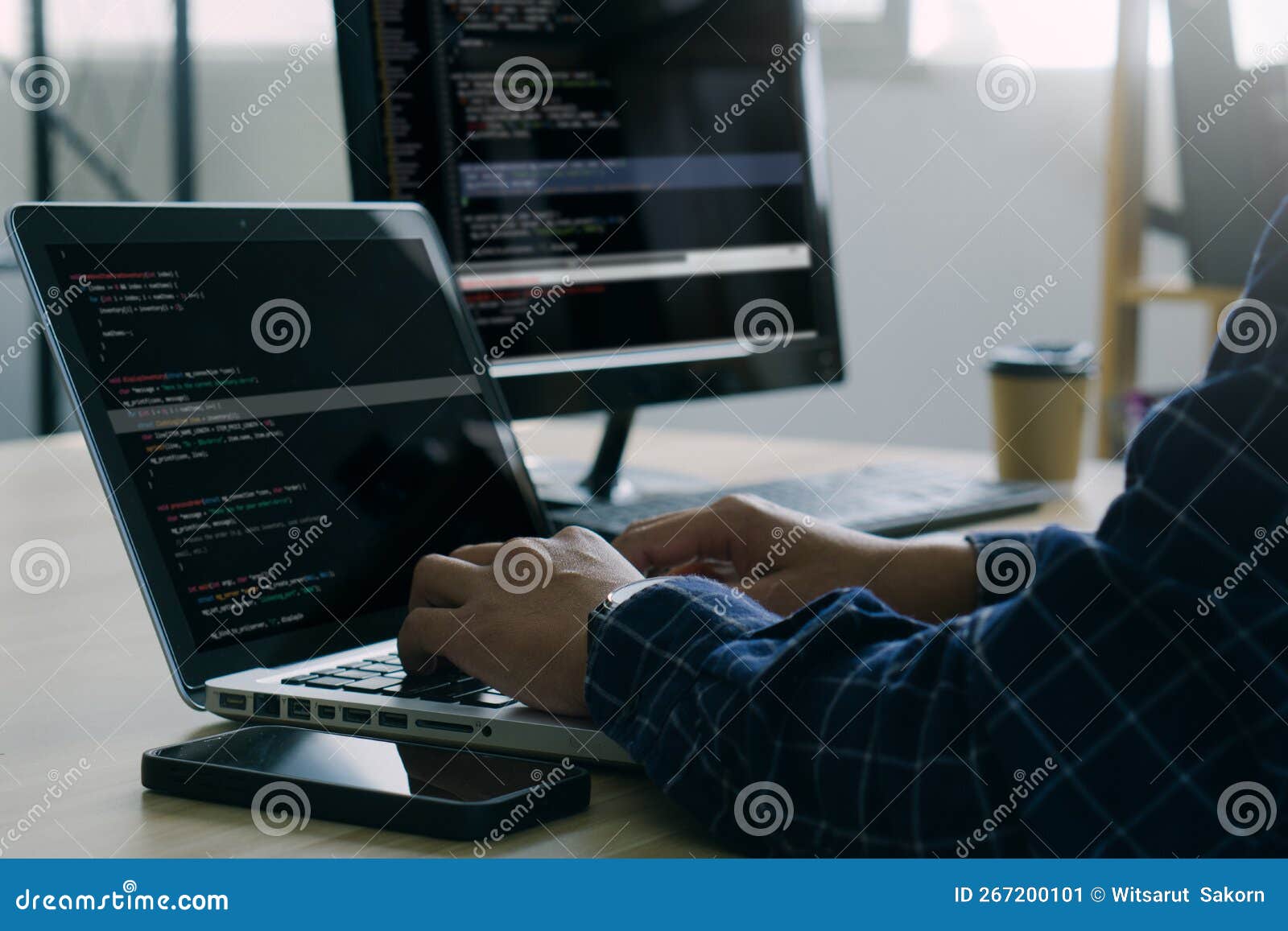 Computer Programmer Working on New Software Program.Coder Recruited for ...