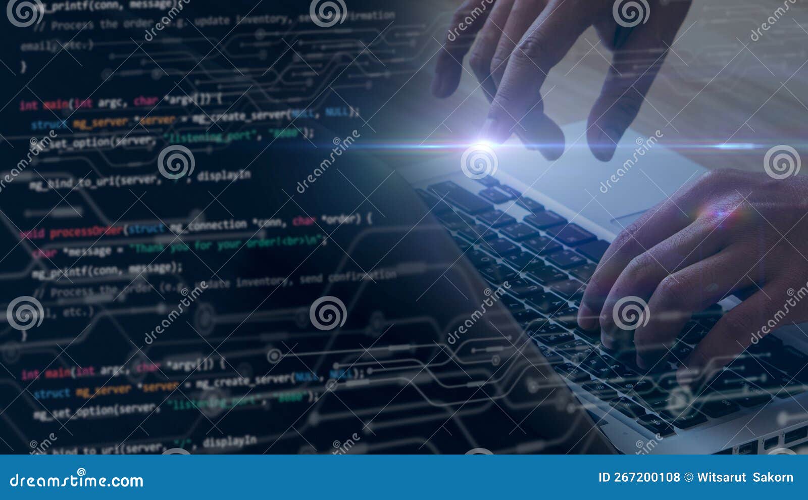 Computer Programmer Working On New Software Programcoder Recruited For Solve All The Script
