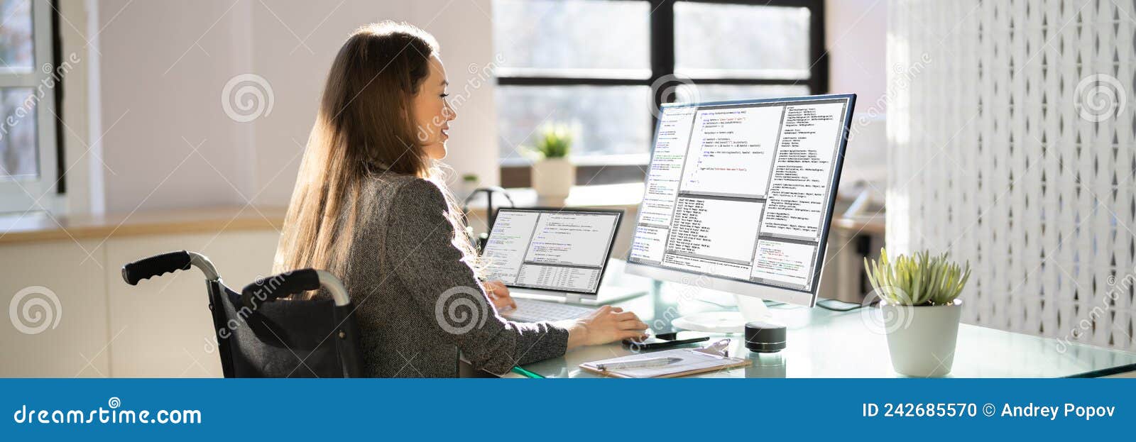 Computer Programmer Writing Program Code on Computer Stock Photo ... Computer Programmer Writing Program Code on Computer Stock Photo ...