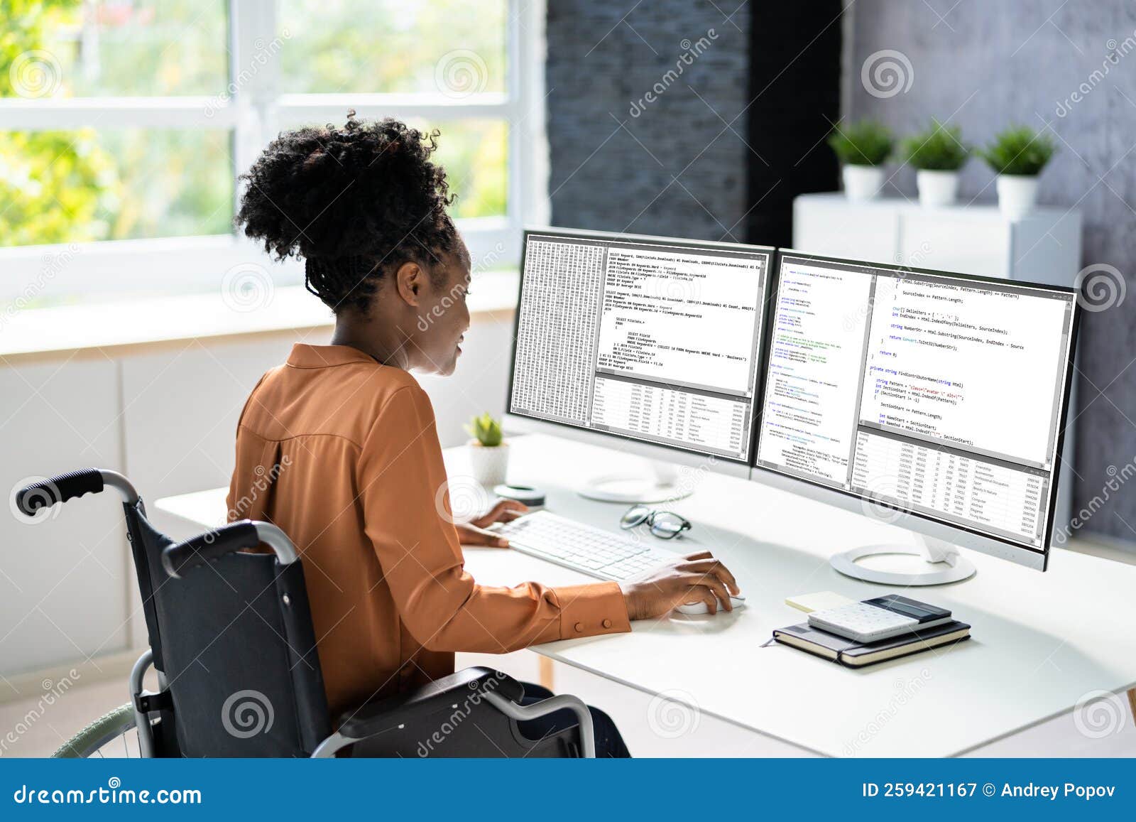 Computer Programmer Writing Program Code On Computer Stock Image Image Of Coder Portrait
