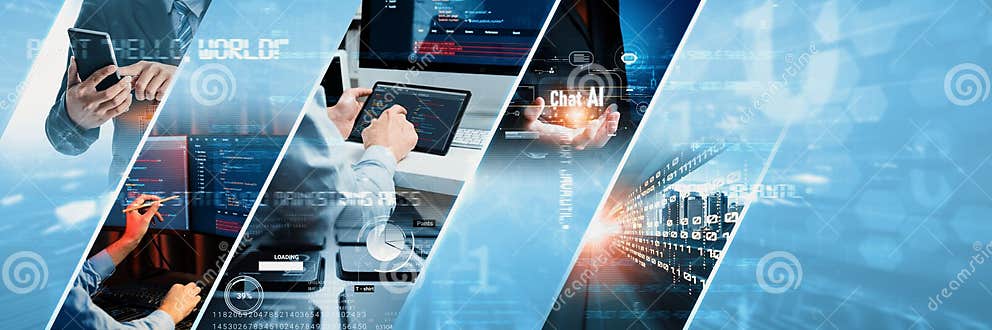 Computer Programming, Coding and AI Artificial Intelligence NLP Data Development Stock Photo ...