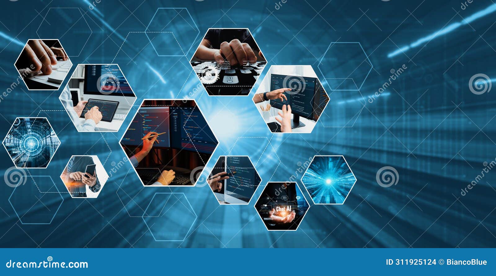 Computer Programming, Coding and AI Artificial Intelligence NLP Data Development Stock Photo ...