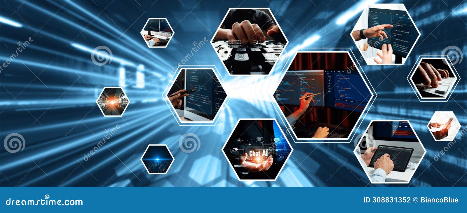 Computer Programming, Coding and AI Artificial Intelligence NLP Data Development Stock Photo ...